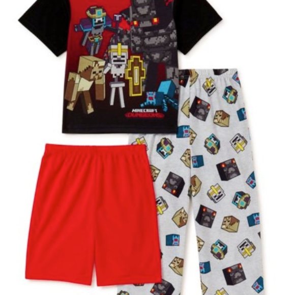 Nintendo | Pajamas | Nwt 8 Boy Girl Minecraft Gaming Dungeons Pajamas ...